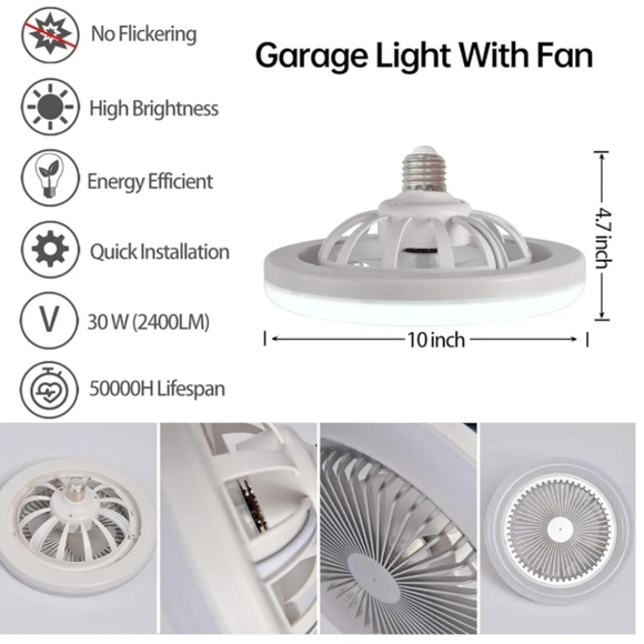 farpoint | Other | Cool N Bright Socket And Ceiling Fan With Remote ...